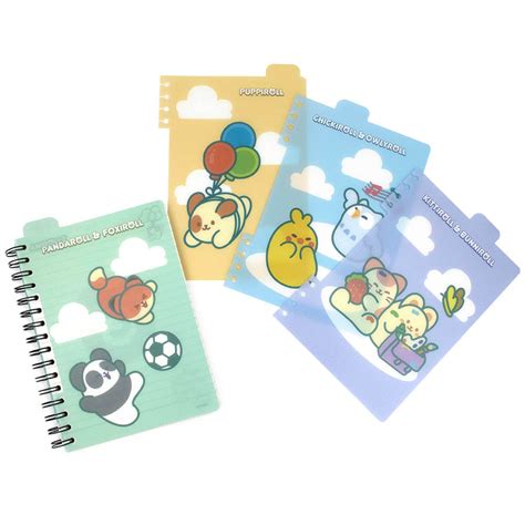 Mint Hello Anirollz Detachable Index Notebook