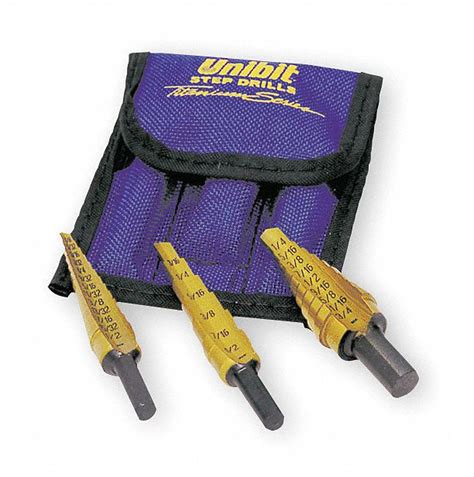 IRWIN Step Drill Bit Set High Speed Steel TiN 4XK73 15502 Grainger