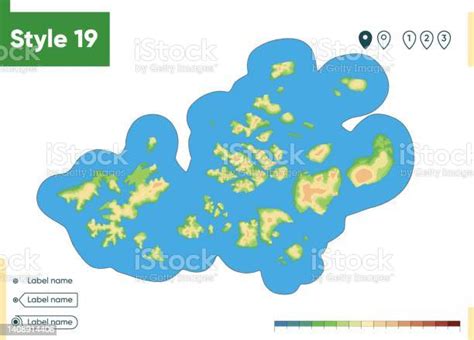 Arkhangelsk 지역 파트 03 러시아 높은 상세한 물리지도 벡터 맵 뎀지도 0명에 대한 스톡 벡터 아트 및 기타 이미지