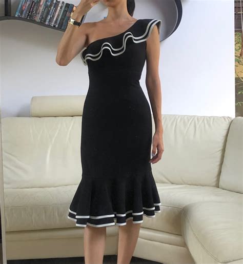 Black And White Cocktail Dress Mermaid Skirt Womens Fashion Dresses