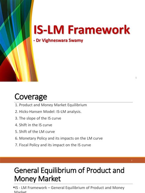 Is Lm Framework Pdf Macroeconomics Economic Equilibrium