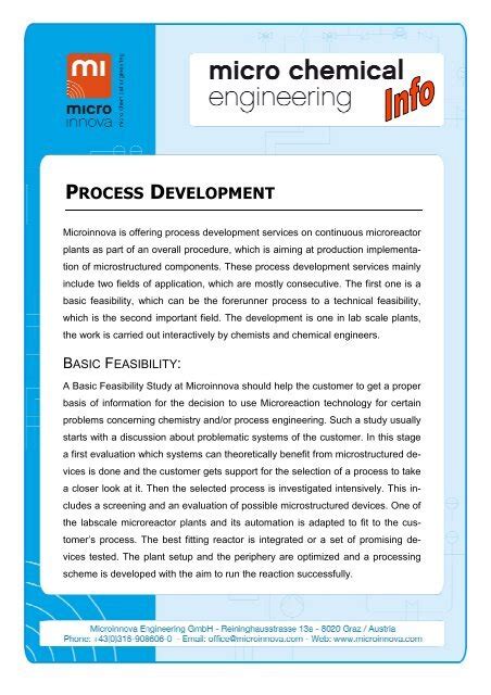Micro Process Development Description Page Microinnova