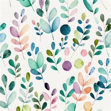 Premium Photo Watercolor Boho Pattern Design