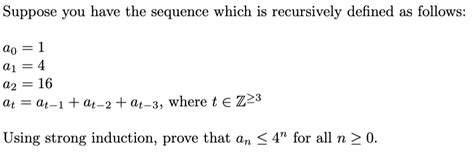 Solved Suppose You Have The Sequence Which Is Recursively Chegg