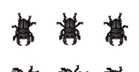 ドット絵 【rpgツクールvx】オオクワガタ【キャラチップ】 レッカのイラスト Pixiv