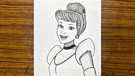 How To Draw Princess Cinderella Disney Princess Drawing Easy