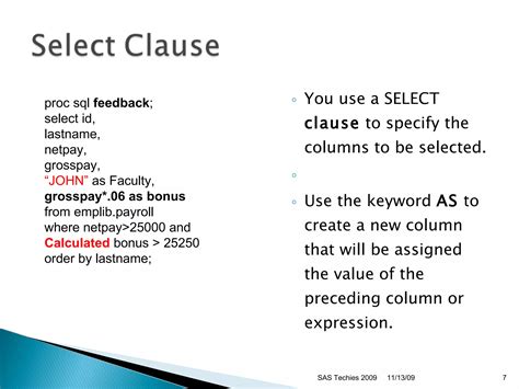 Sas Proc Sql Ppt