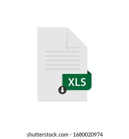 Xls Document Download File Format Vector Stock Vector Royalty Free Shutterstock
