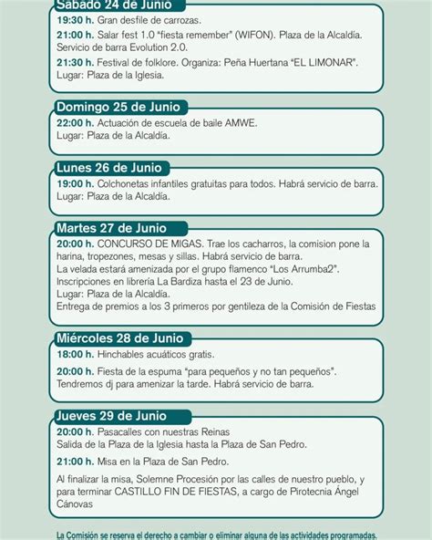 Programación Fiestas LLano de Brujas 2023 La Guía W La Guía Definitiva Encuentra lo que