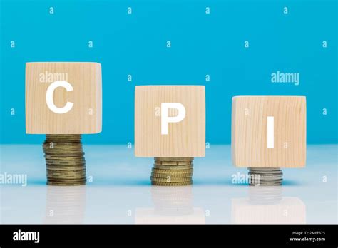 Cpi Customer Price Index Word Symbol Business Concept Wooden