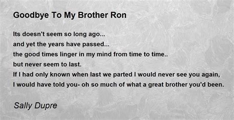 Goodbye My Brother Rest In Peace Poems And Es