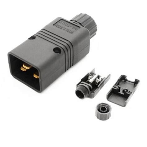Ups Iec Male C20 Plug Cord Cable Plug Rewirable 16a 250v Useful Daraz Pk
