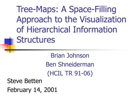 PPT Tree Maps A Space Filling Approach To The Visualization Of Hierarchical Information