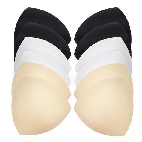 Kkewar Bra Cup Inserts6 Pairs Women Removable Bra Spongy Pad Bra Inserts Pads For Swimwear