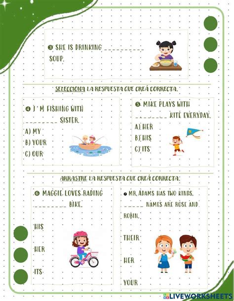 Possessive Adje Free Interactive Worksheets 2098301