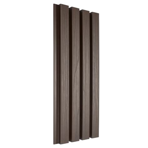 Walnut Elite Woodgrain Slatted Composite Cladding 3 6m