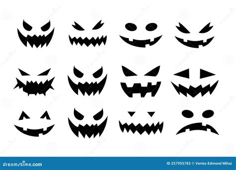 Cara Aterradora De La Calabaza De Halloween Ilustración del Vector
