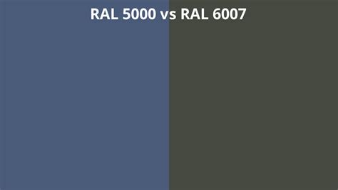 Ral 5000 Vs 6007 Ral Colour Chart Uk