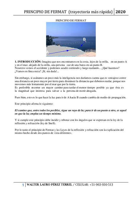 Pdf Principio De Fermat