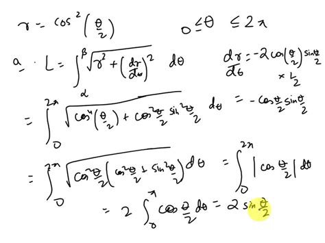 Solved Consider The Polar Curve R Cos 2 θ 2 0 ≤ θ ≤ 2π As Shown