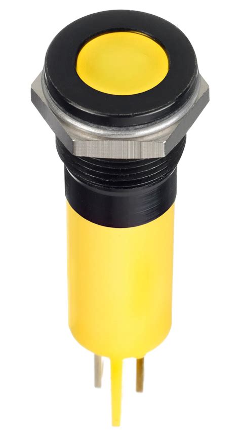Q12F1BXXHY12E Apem LED Panel Mount Indicator Yellow 12 VDC