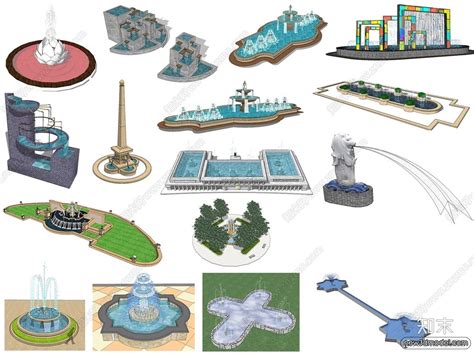 Su0112 Sketchup Waterfall Vol 1 3ds Max Model Sketchup Models