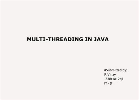 Synchronization Of Threads Connecting Threads In Java Ppt