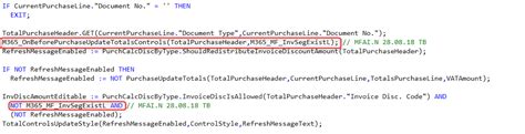 Event Request Codeunit Document Totals Issue Microsoft
