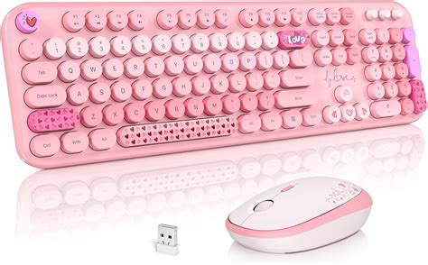 Amazon Com MOFII Wireless Keyboard And Mouse Combo Cute Keyboard Full Size And Wireless Mouse