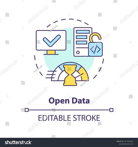 Open Data Concept Icon Access Information Stock Vector Royalty Free 2277453817 Shutterstock
