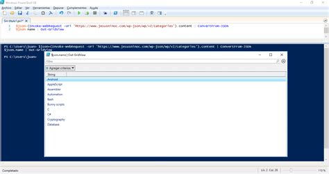 Ver Categorías De Wordpress Json Api Desde Powershell Y Mostrar El