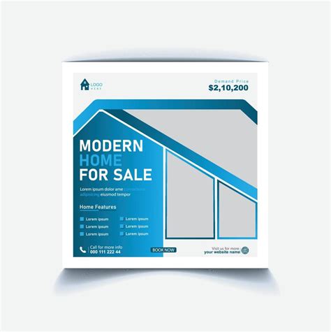 Real Estate House Social Media Post 14689700 Vector Art At Vecteezy
