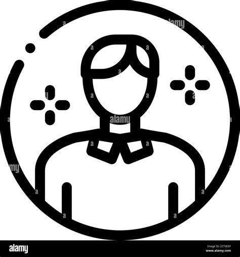 Account Manager Icon Vector Outline Symbol Illustration Stock Vector