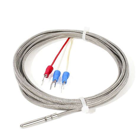 Flexible Fiberglass Silicone Sensor With High Precision 3 Wire Or 2 Wire Temperature Probe