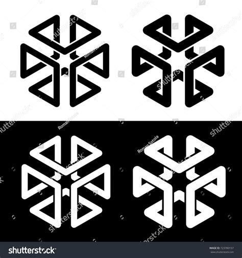 Cube 3d Frame Black Simple Shape Stock Vector Royalty Free 723780157