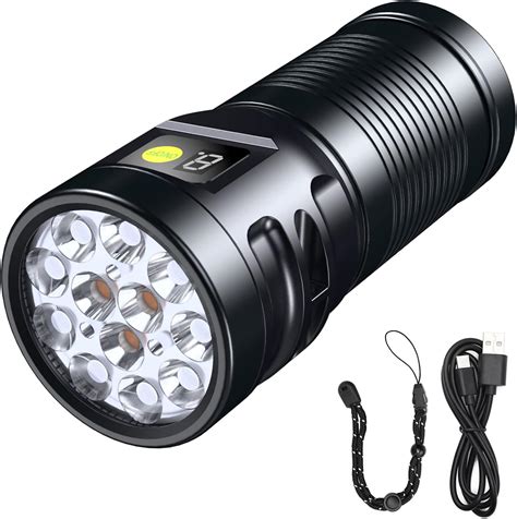 Linterna Táctica Recargable De Alto Lúmenes Linterna Led Impermeable De