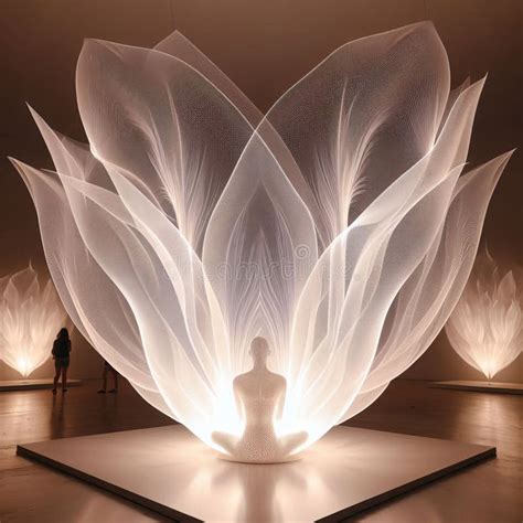 Translucent Light Sculpture A Sculpture Made From Translucen Stock