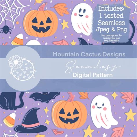 Spooktacular Halloween Fun Digital Pattern Digital Paper Cute