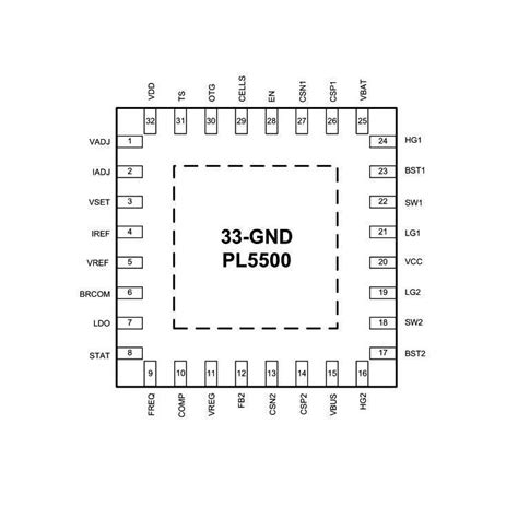Pl升压降压dcdcpl5500dc Dc升降压ic同步四开关双向升压降压dcdc