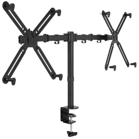 Buy Vivo Non Vesa Dual Monitor Arm Desk With Vesa Adapter Brackets Holds Lcd Led Screens Up