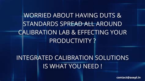 Automation System Engineers Pvt Ltd On Linkedin Integrated Calibration