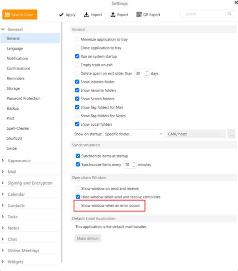 yahoo mail imap error messages mail em client