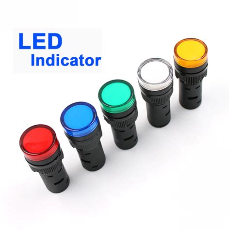 Andeli Led Indicator Light 220v 240v 22mm Panel Mount Led Power Electronic Indicator Pilot