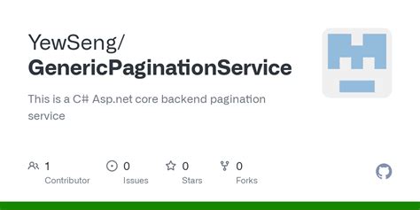 Github Yewsenggenericpaginationservice This Is A C Core