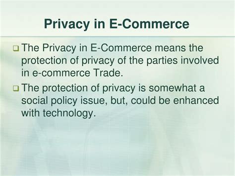 Ppt Privacy In E Commerce Powerpoint Presentation Free Download Id303961