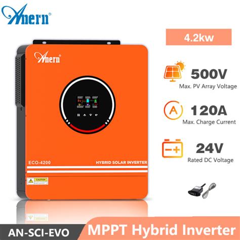 Anern Hybrid Inverter 42kw Solar Inverter 24v 120a Hybrid Off Grid