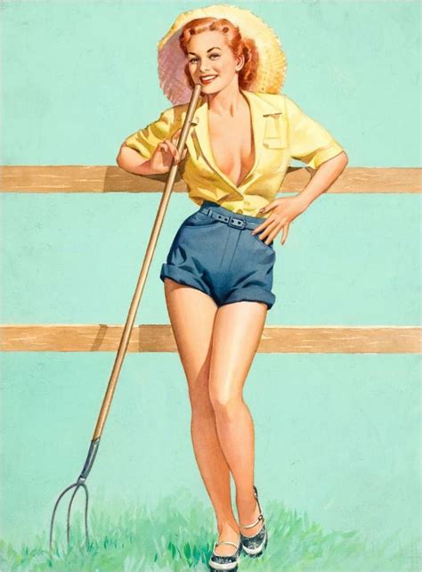 Down On The Farm Vintage Farm And Rustic Pin Up Girls Photo Etsy