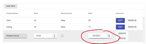 Wrong Appearance Of The Date Input When Editing A Grid Row Issue