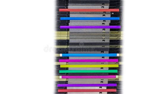 Stack Of Old 144 Inch Floppy Disks Used To Save Computer Data From The