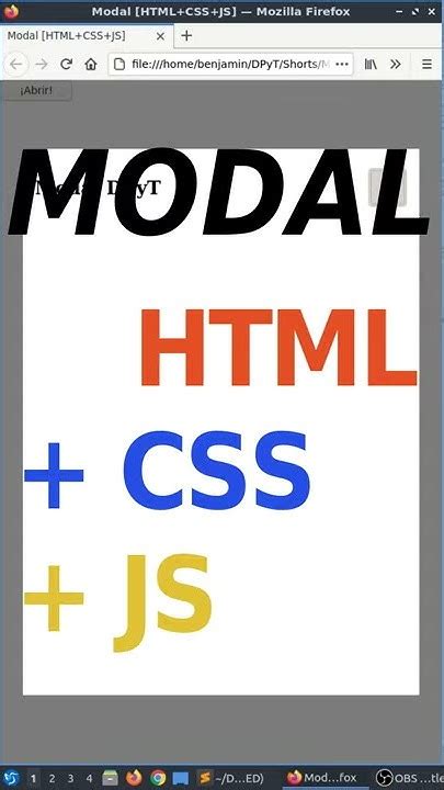 😯 Ventana Modal Htmlcssjs 🔥 Shorts Como Hacer Una Ventana Modal En Html Y Css